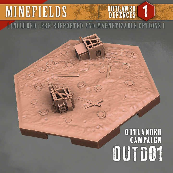 3D Printable OUTD01 MINEFIELDS by PopovLaboratory