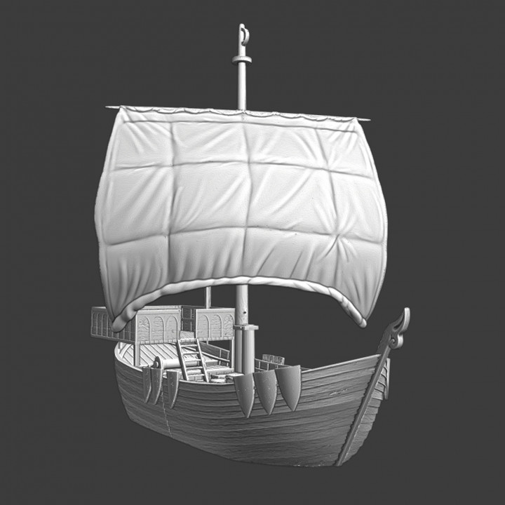3D Printable Medieval Swedish Crusader Ship by Northern Crusades Miniatures