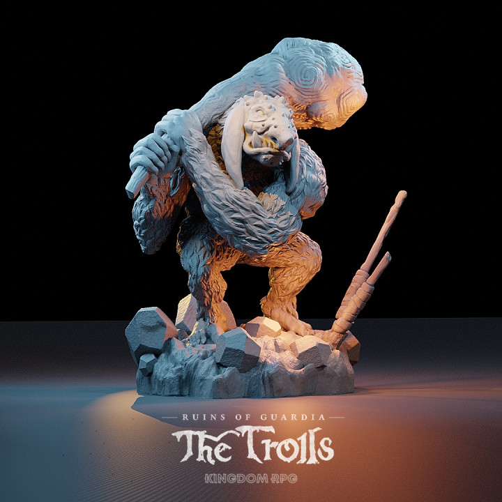 3D Printable Ros'Go, the Brute - Ruins of Guardia: The Trolls by Dalla ...