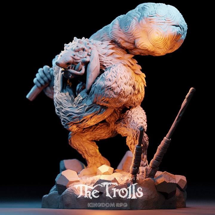3D Printable Ros'Go, the Brute - Ruins of Guardia: The Trolls by Dalla ...