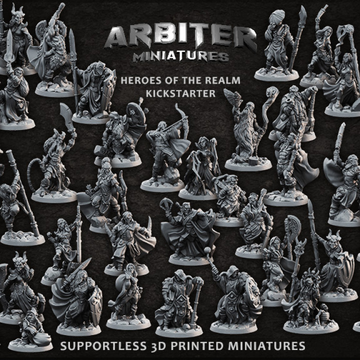 3D Printable Arbiter Miniatures Kickstarter 3: Heroes of the Realm by ...