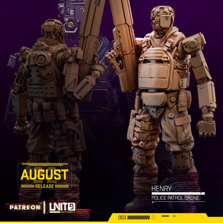 3D Printable Cyberpunk - HENRY police patrol drone by UNIT9