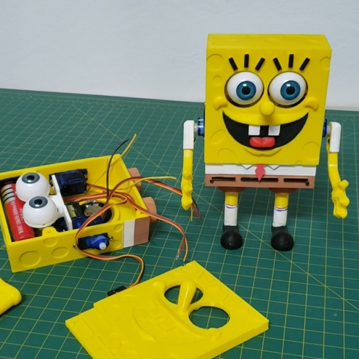 3D Printable Animatronic SpongeBob by Flavio Hendrikx