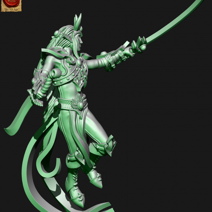 3D Printable Wood elf Blade dancer lord 3 (elf) by HoloMiniatures