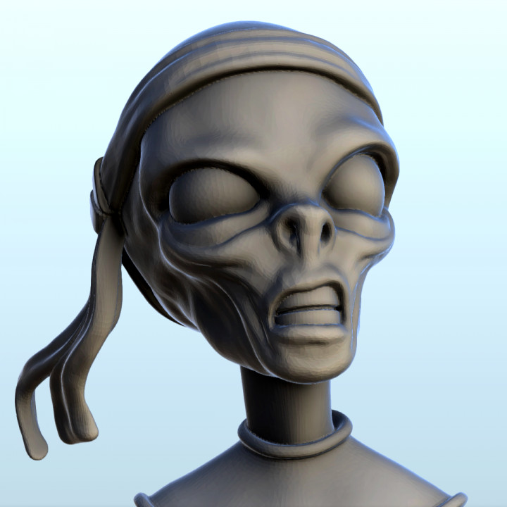 3D Printable Alien running with machine-gun (6) (+ pre-supported ...