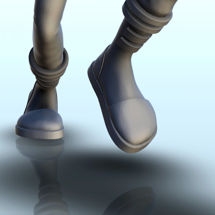 3D Printable Alien running with machine-gun (6) (+ pre-supported ...