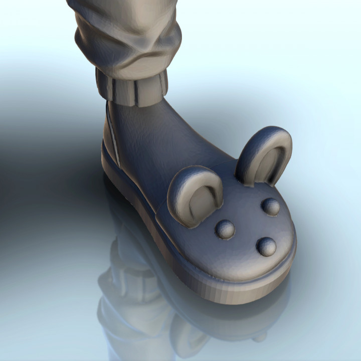3D Printable Alien with laser weapon, pajamas and bunny slippers (15 ...