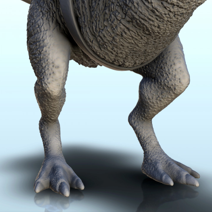 3D Printable Alien with rocket mounted on two-legged animal (20) (+ pre ...