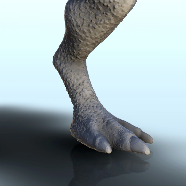 3D Printable Alien with rocket mounted on two-legged animal (20) (+ pre ...