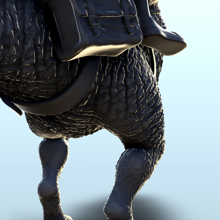 3D Printable Alien with rocket mounted on two-legged animal (20) (+ pre ...