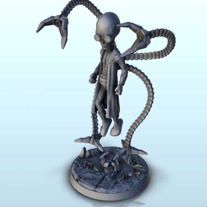 3D Printable Alien Dr Octopus with glasses and claws (21) (+ pre ...