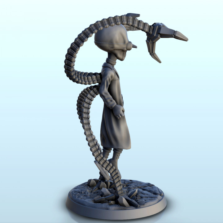 3D Printable Alien Dr Octopus with glasses and claws (21) (+ pre ...