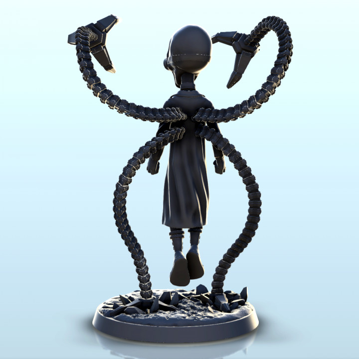 3D Printable Alien Dr Octopus with glasses and claws (21) (+ pre ...