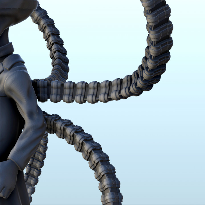 3D Printable Alien Dr Octopus with glasses and claws (21) (+ pre ...