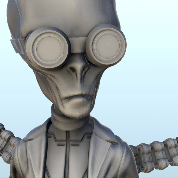 3D Printable Alien Dr Octopus with glasses and claws (21) (+ pre ...