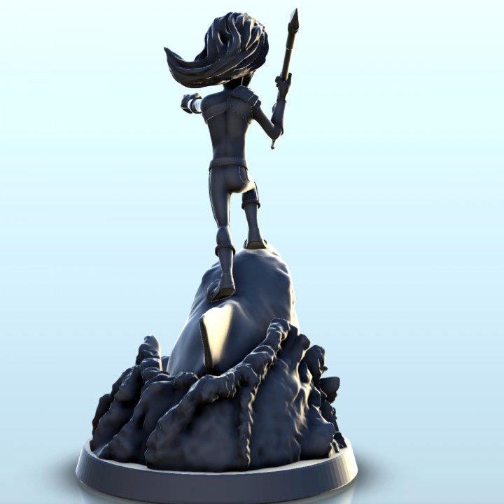 3D Printable Alien with beard and strident on shark (22) (+ pre ...