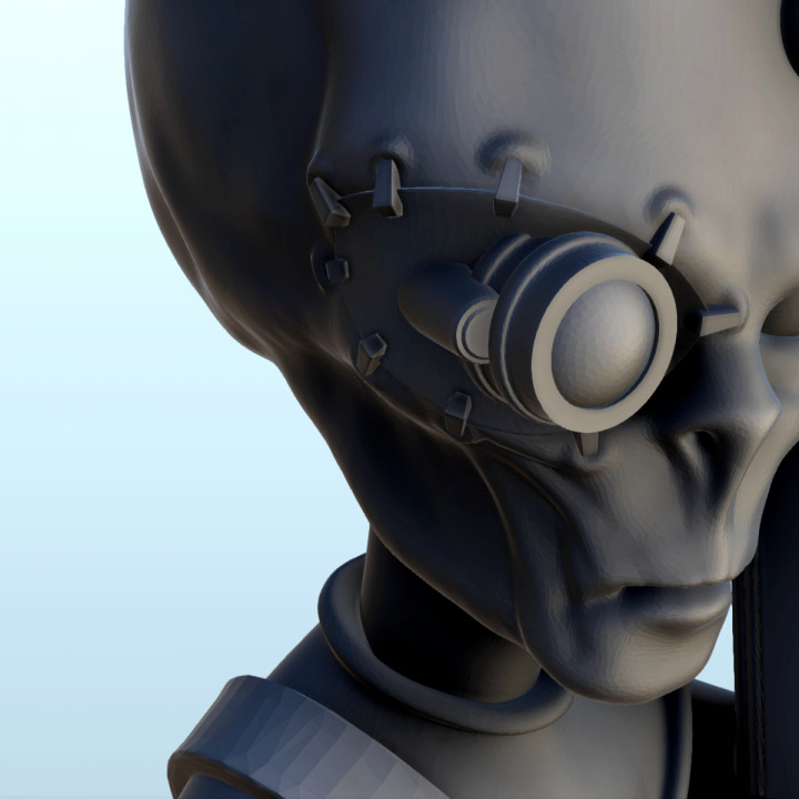 3D Printable Alien sniper with weapon and bionic eye (32) (+ pre ...