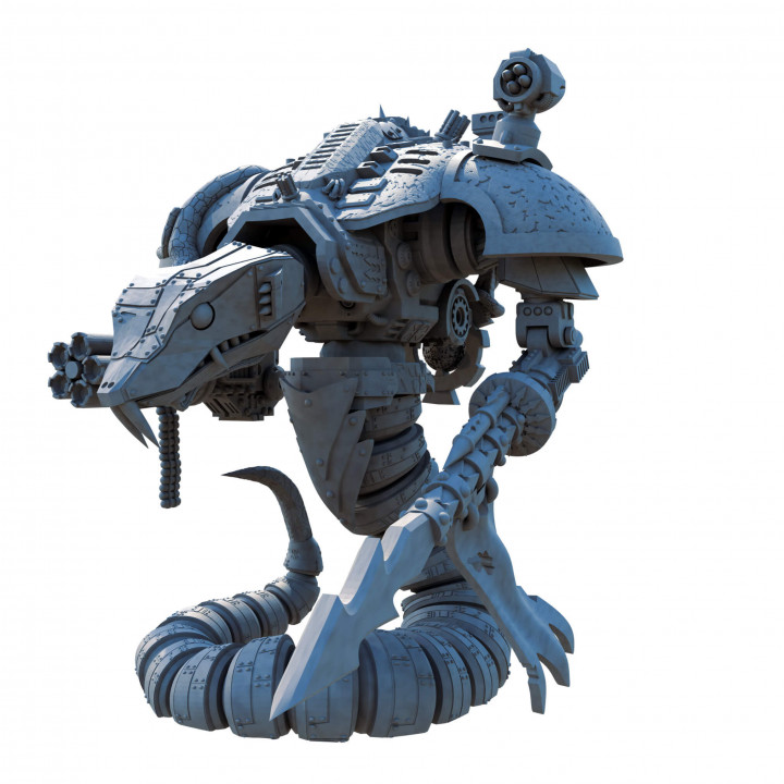 3D Printable Snake Demon War Knight Sci Fi War Game Proxy by Lex Addams