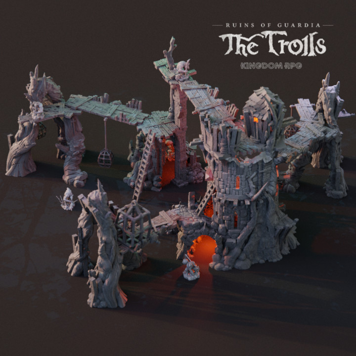 3D Printable The Root Tree and Platforms - Ruins of Guardia: The Trolls ...