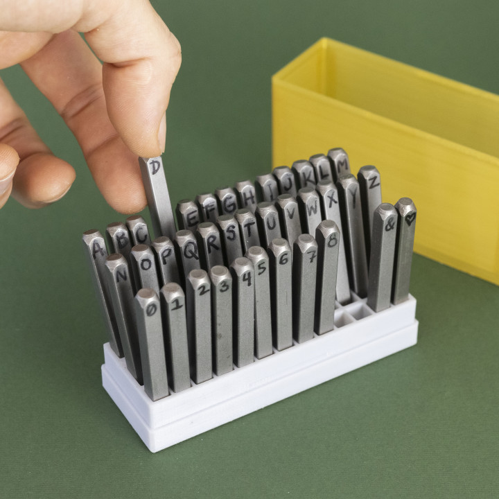 3D Printable Metal Stamp Case and Stand // Easier to Use + Compact ...
