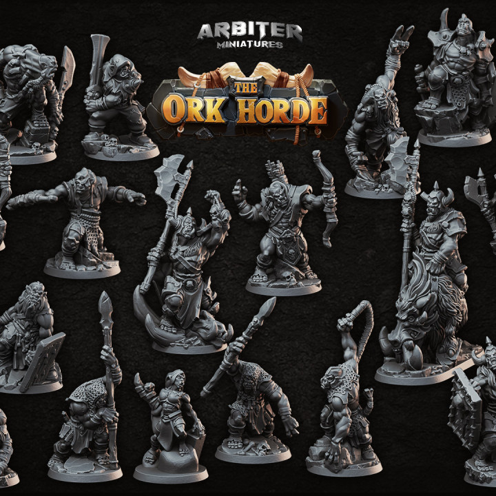 3D Printable Arbiter Miniatures Kickstarter 6: The Ork Horde by Arbiter ...