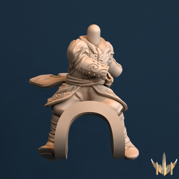 3D Printable Human Mount Pose 4 by Triple Spire Workshop
