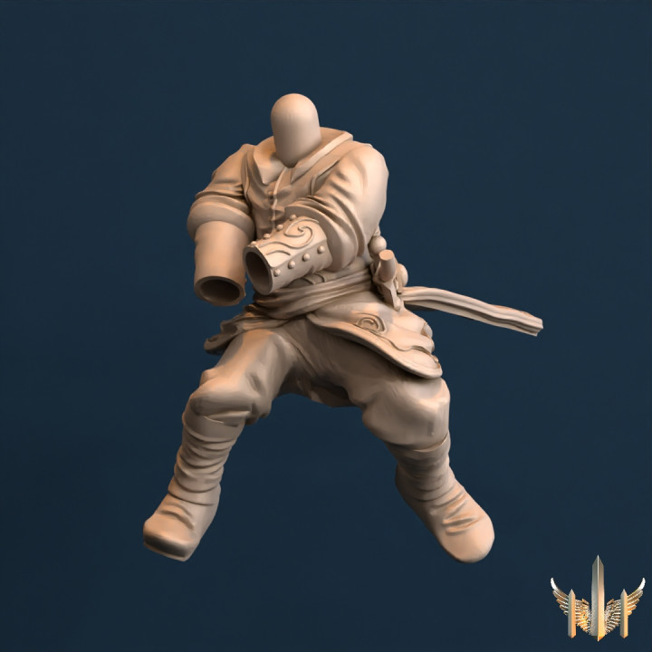 3D Printable Human Mount Pose 3B by Triple Spire Workshop