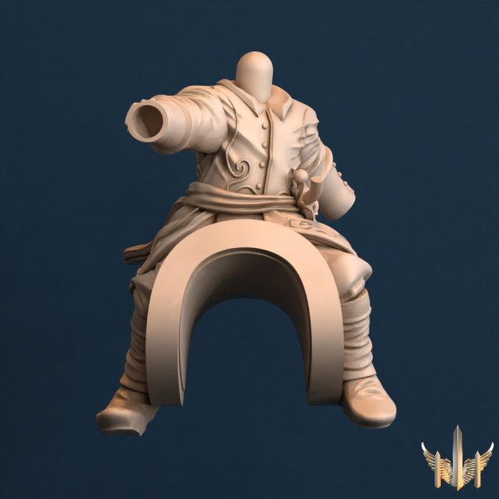 3D Printable Human Mount Pose 2 by Triple Spire Workshop
