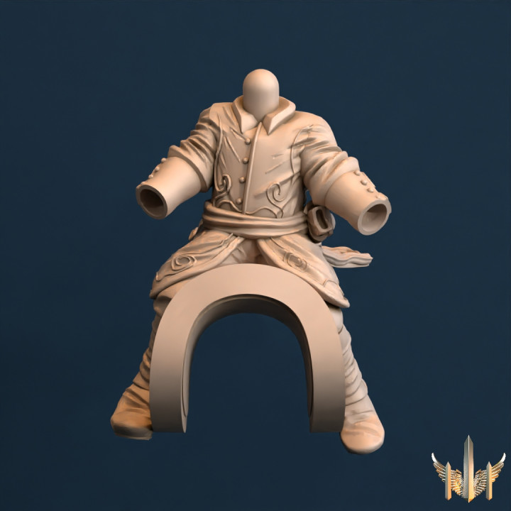 3D Printable Human Mount Pose 1 by Triple Spire Workshop