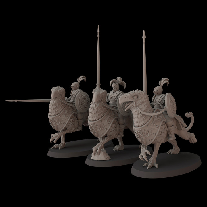 3D Printable Griffon Knights. by Fantasy Cult Miniatures