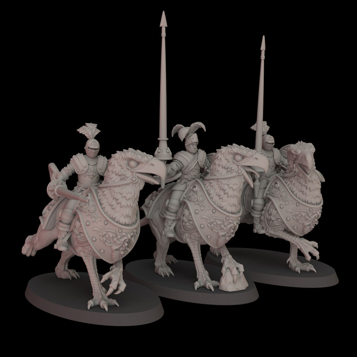 3D Printable Griffon Knights. by Fantasy Cult Miniatures