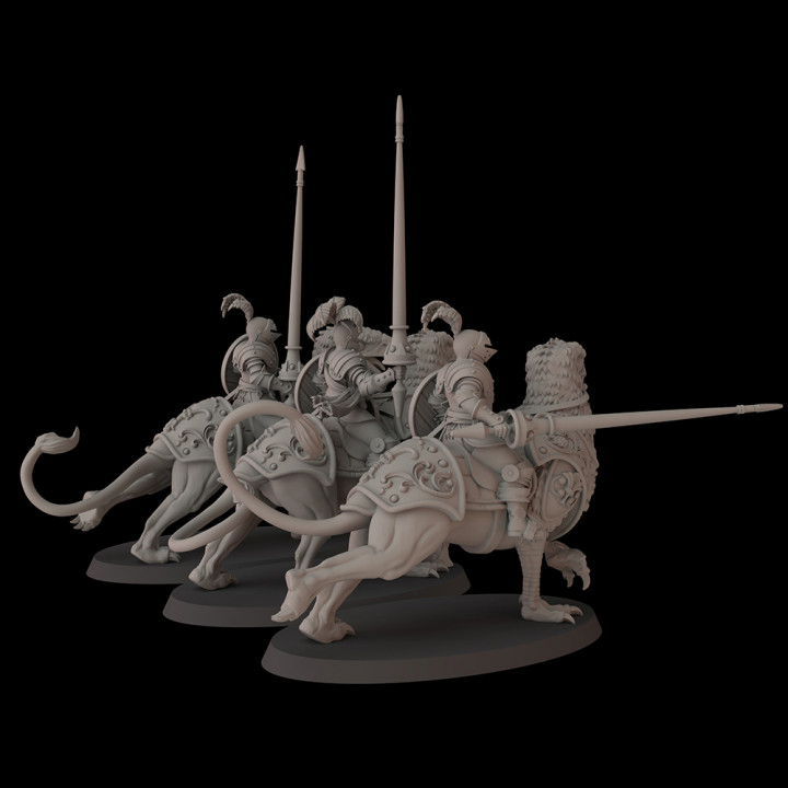 3D Printable Griffon Knights. by Fantasy Cult Miniatures