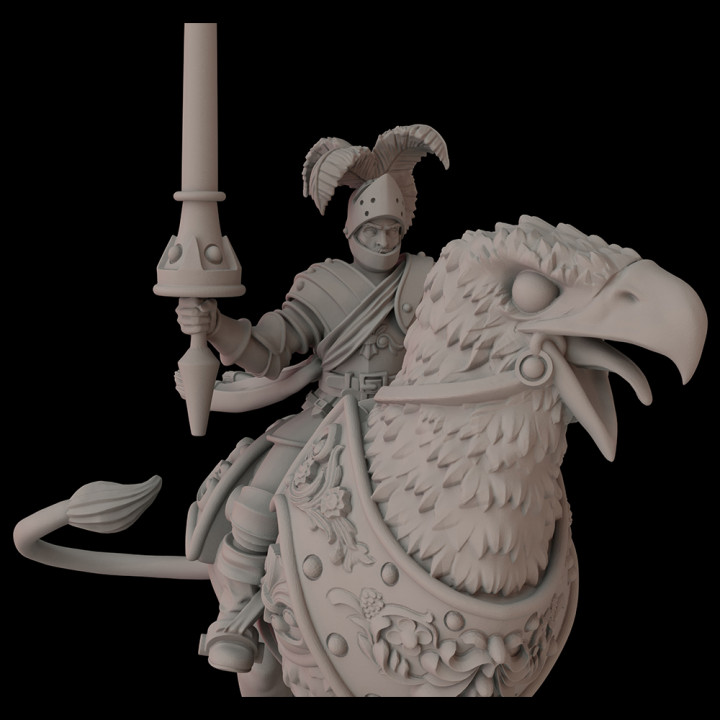 3D Printable Griffon Knights. by Fantasy Cult Miniatures