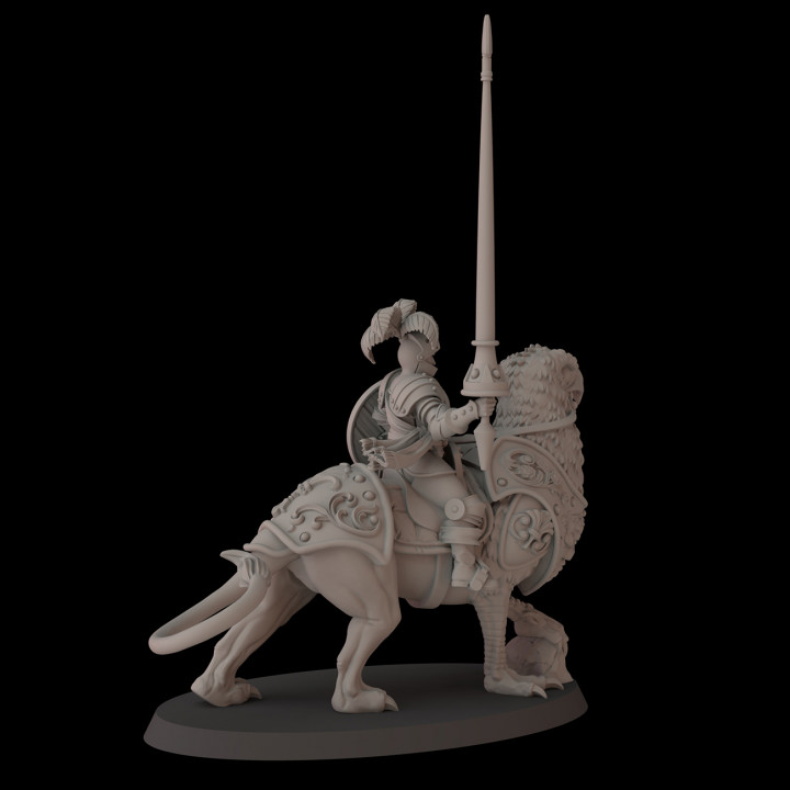 3D Printable Griffon Knights. by Fantasy Cult Miniatures