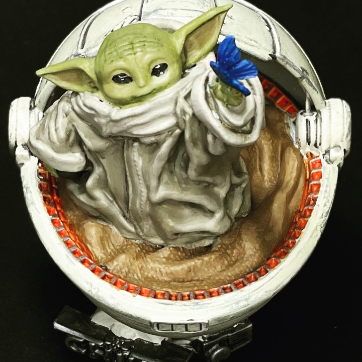3D Print of FREEBIE: Wicked Star Wars Grogu Bust: Tested and ready for ...