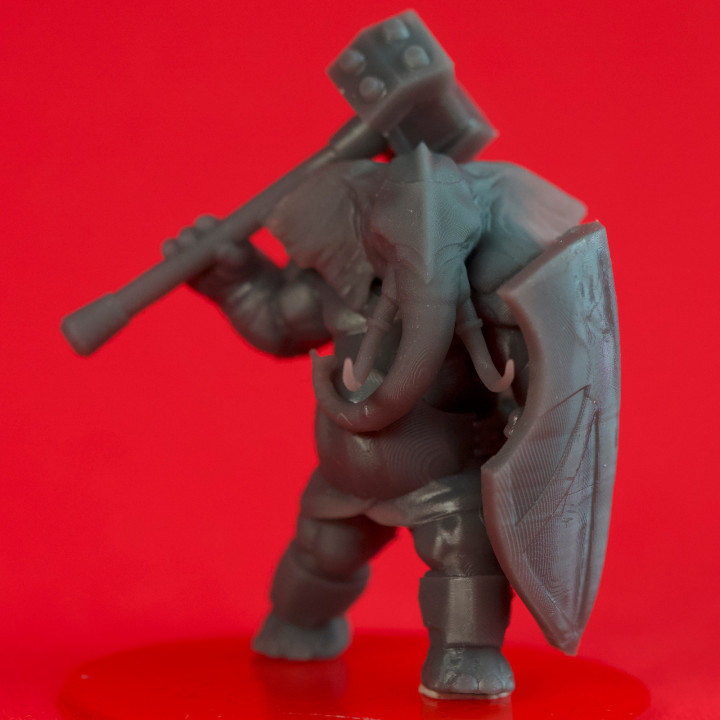 3D Printable Loxodon Barbarian - Tabletop Miniature (Pre-Supported) by ...