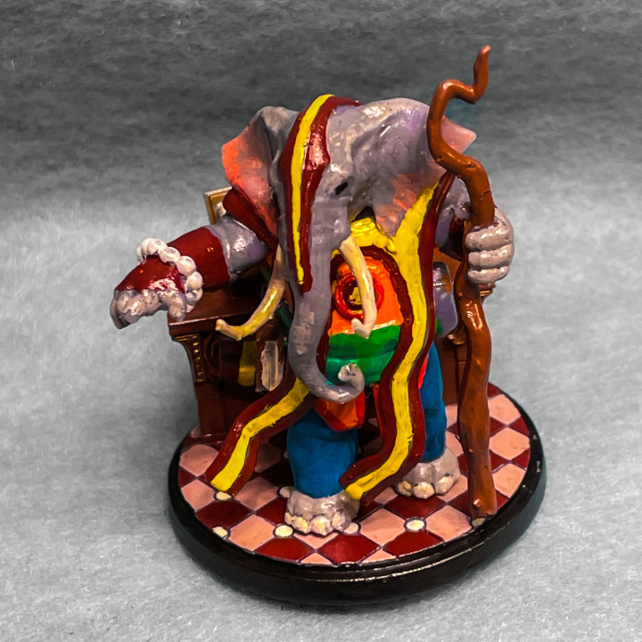 3D Print of Loxodon Druid - Tabletop Miniature by gaiusmanawydden