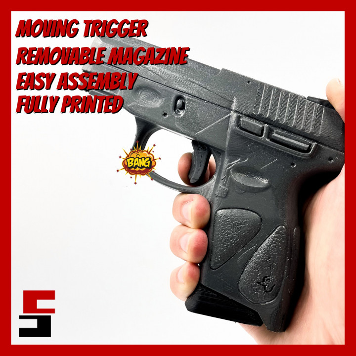 3D Printable PISTOL Taurus G2C MOVABLE functional TRIGGER PARTS ...