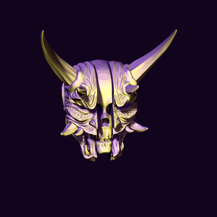 3D Printable Samurai hannya mask by Viktoriya Kabanova