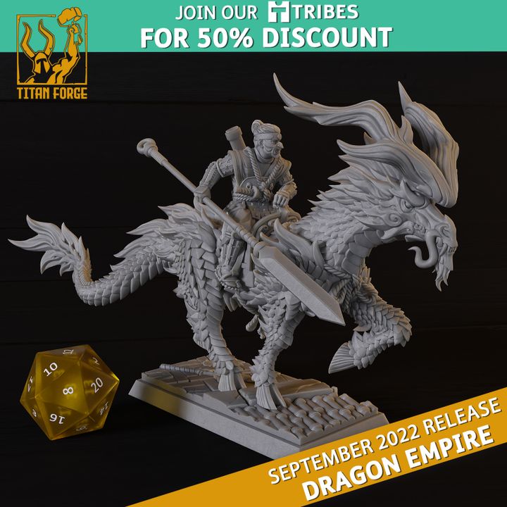 3D Printable Kirin Riders - Dragon Empire - Titan Forge Miniatures ...