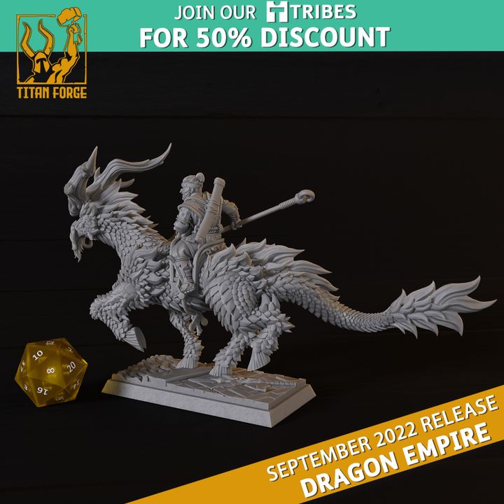 3D Printable Kirin Riders - Dragon Empire - Titan Forge Miniatures ...