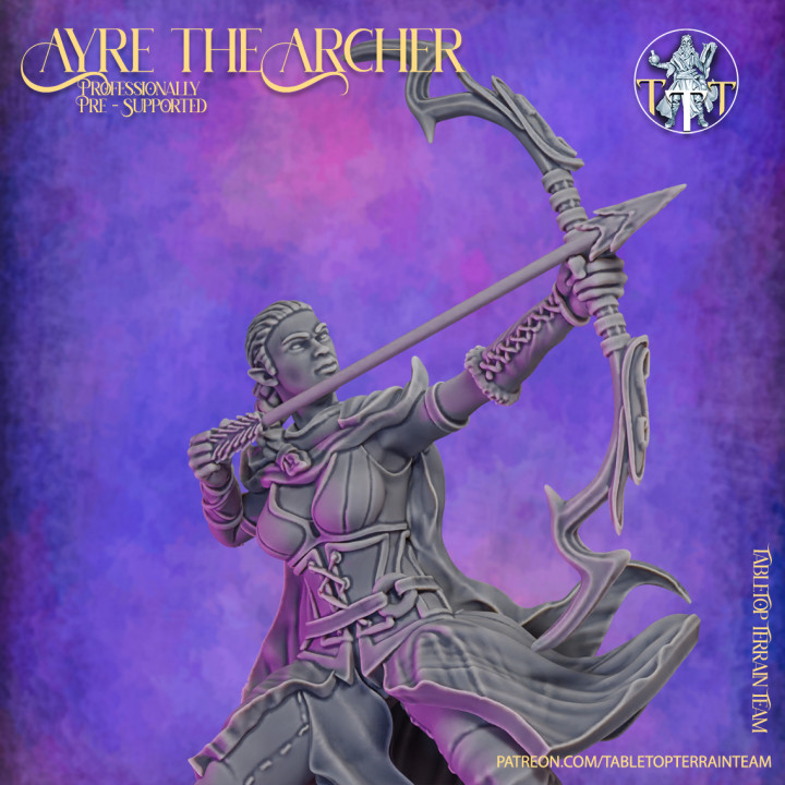 3D Printable Ayre the Archer by Tabletop Terrain