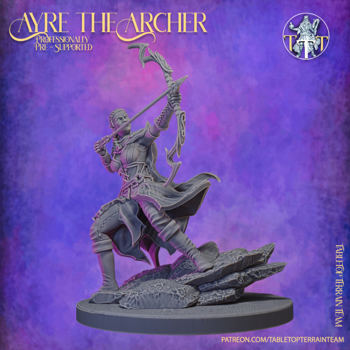 3D Printable Ayre the Archer by Tabletop Terrain