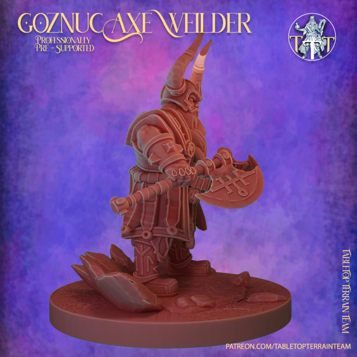 3D Printable Goznuc Axe Wielder by Tabletop Terrain
