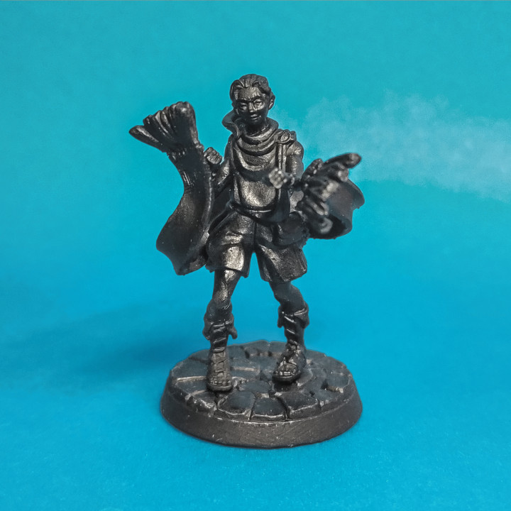 3D Printable Deani, a monk with a scarf by Awkward Penguin's Minis