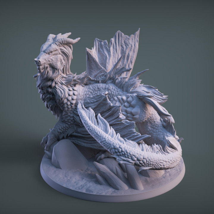 3D Printable Elder dragon and rider by Imp3dsion