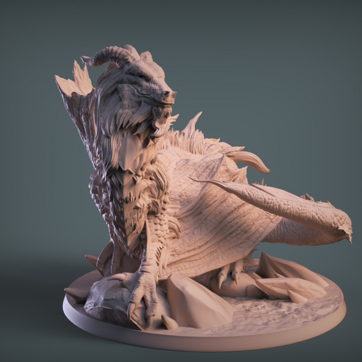 3D Printable Elder dragon and rider by Imp3dsion