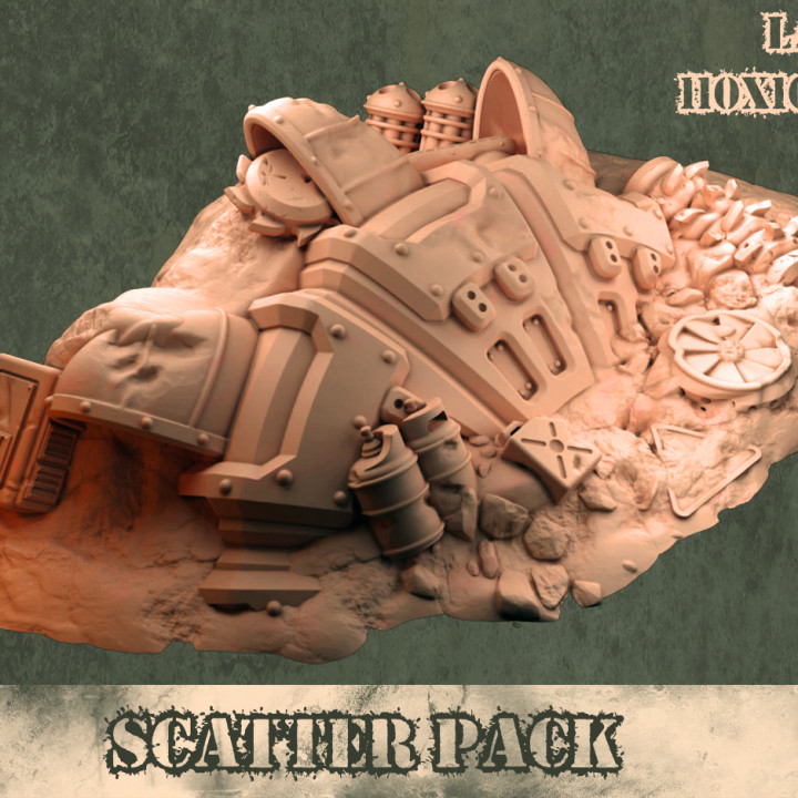 3D Printable Scatter terrain Junk Piles by LOOTgames