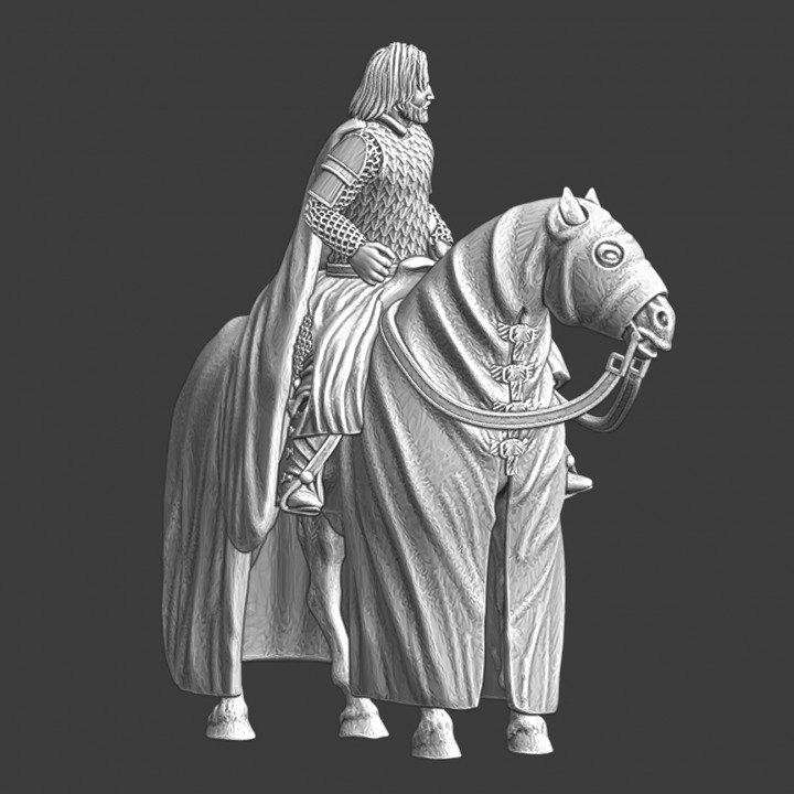 3D Printable Medieval Lord - Black Knight by Northern Crusades Miniatures