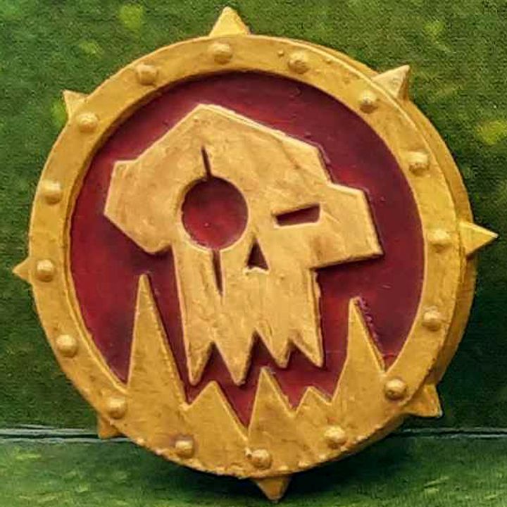 3D Printable Blood Bowl Orc Token by Vergond